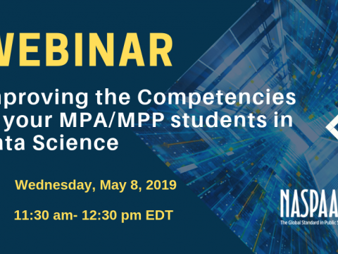 Webinar: Improving the Competencies of your MPA/MPP students in Data Science | NASPAA